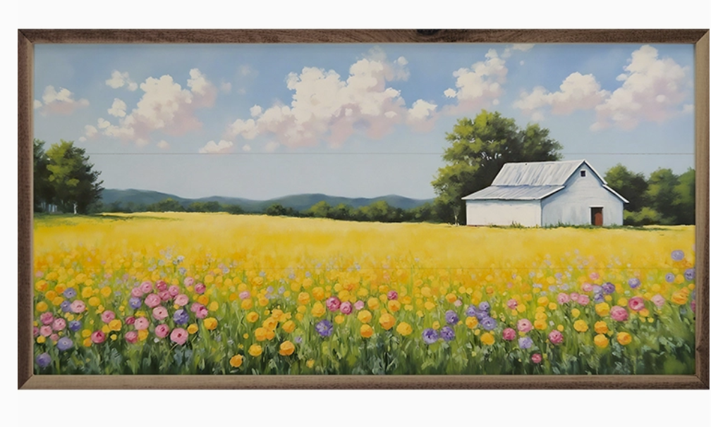 White Barn in Spring Field Picture | The Farmer's Wife