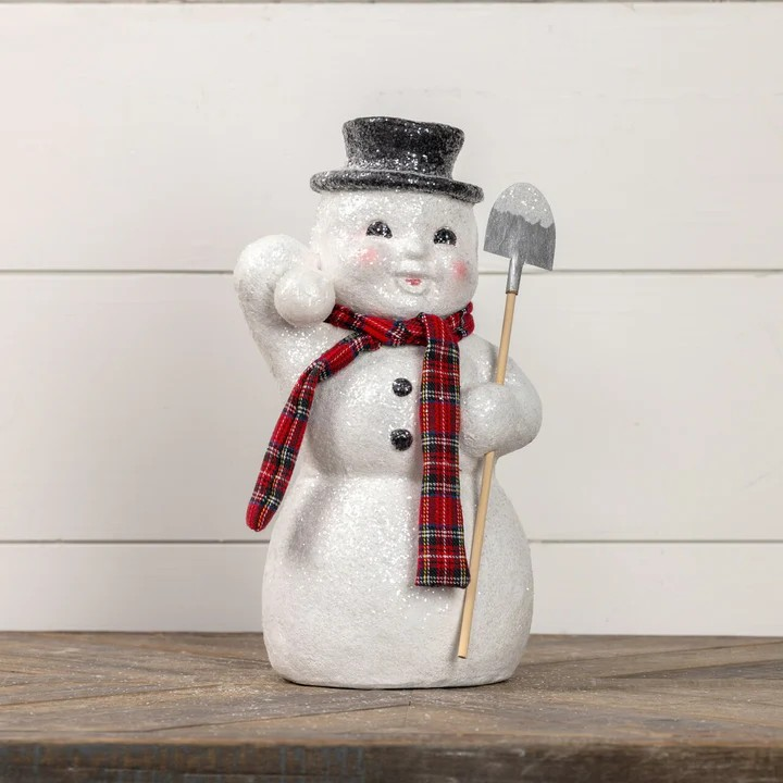 Vintage Snowman With Shovel | The Farmer's Wife